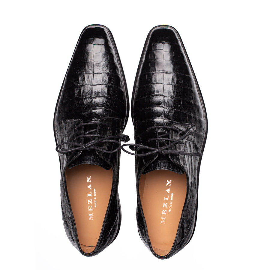 Riverside Crocodile Lace Up – Mezlan